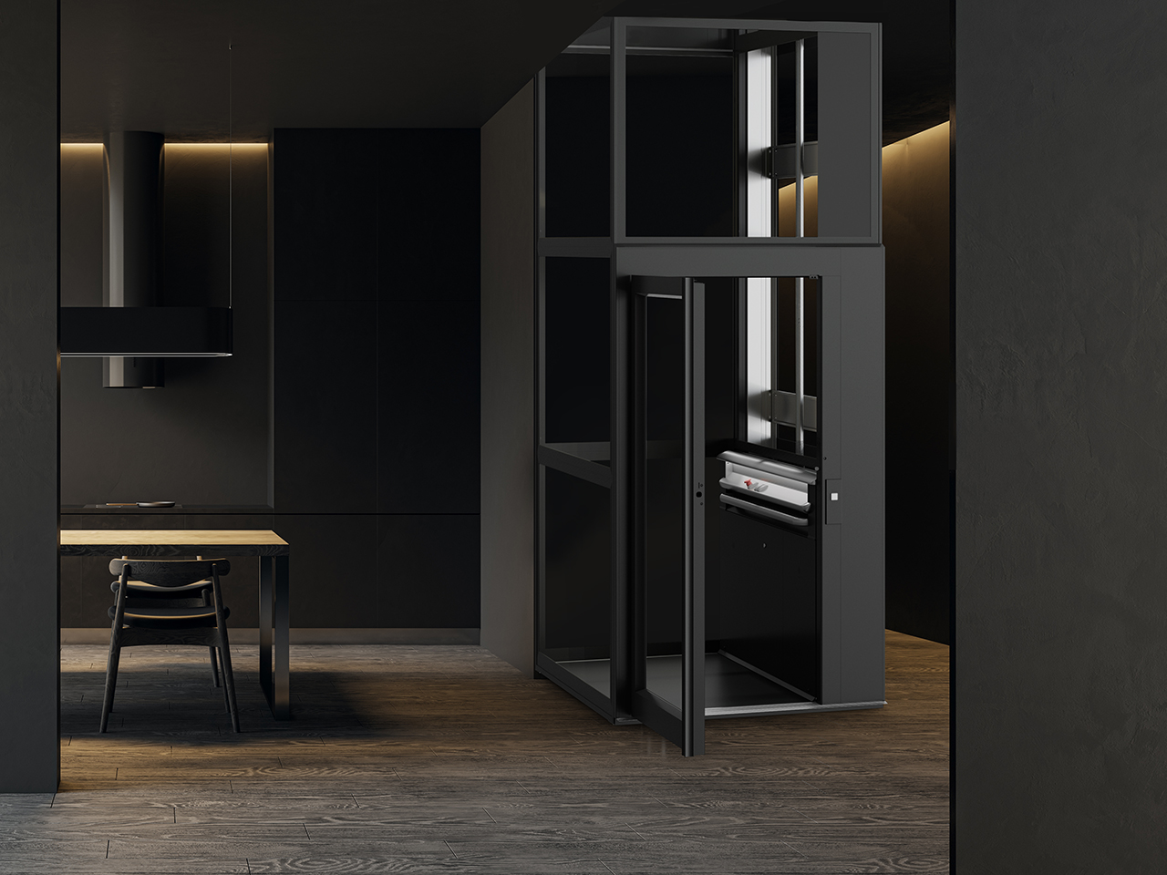 Black Standard Lift Colour - Kalea Lifts Global
